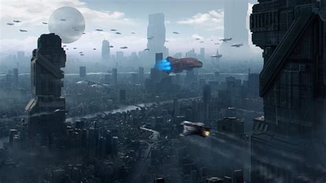 Fondos De Pantalla Ciencia Ficción Ciudad Futurista Paisaje Urbano