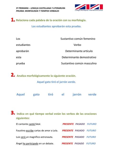 Castellano Morfología Tiempos Verbales Artofit