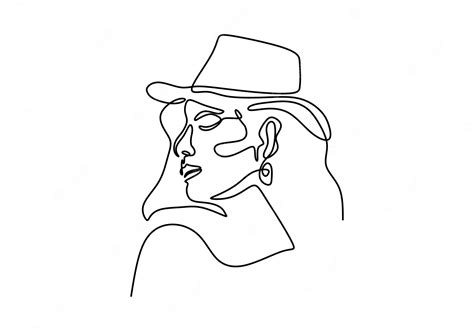 Premium Vector Abstract One Continuous Line Minimalist Drawing Of A