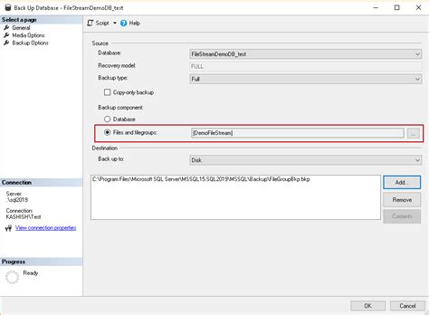 sql server filestream database recovery scenarios