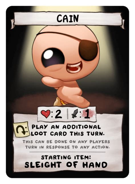 Cain The Binding Of Isaac Four Souls Wiki
