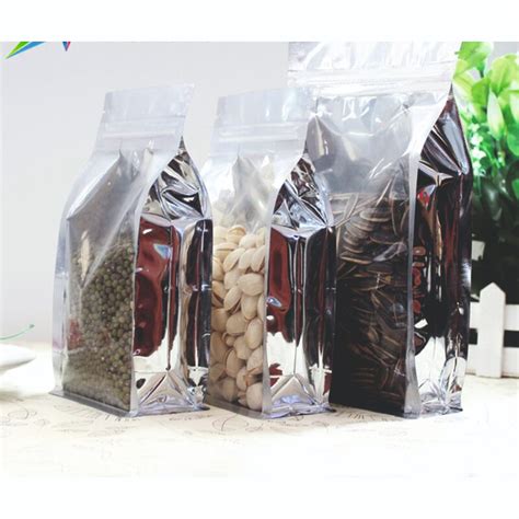 Plain 3d Flat Bottom Side Gusset Zipper Stand Up Pouches Packaging