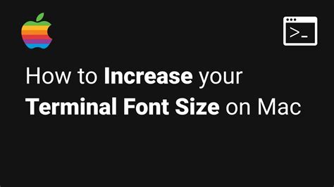 how to increase terminal font size on mac youtube