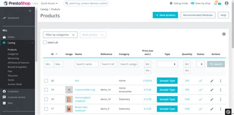 prestashop modify field list of symfony admin controller page