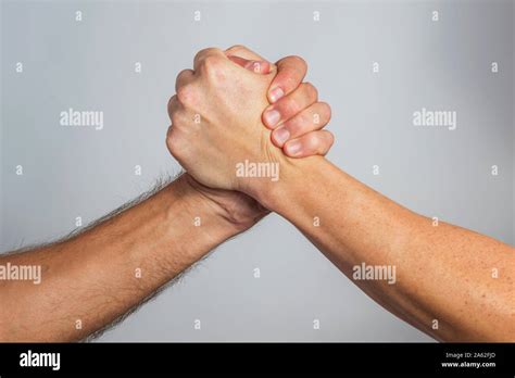 People Are Shaking Hands Friendly Handshake Friends Greeting