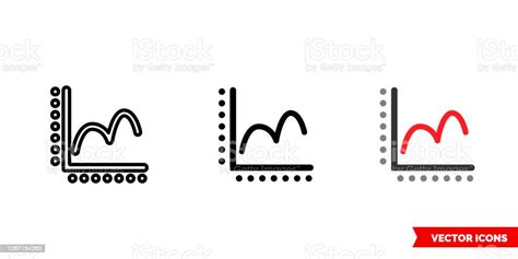 Graphics Icon Of 3 Types Color Black And White Outline Isolated Vector