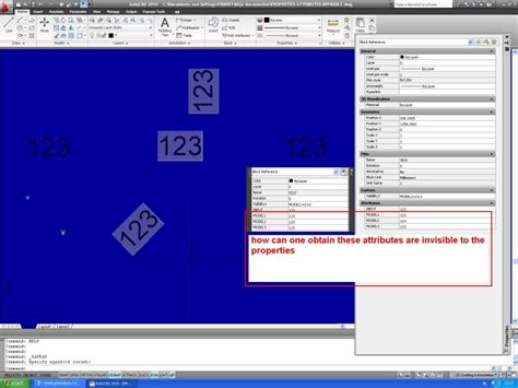 properties attributes inviseble autocad drawing management and output