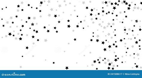 Silver Star Confetti Falling Stock Vector Illustration Of Space