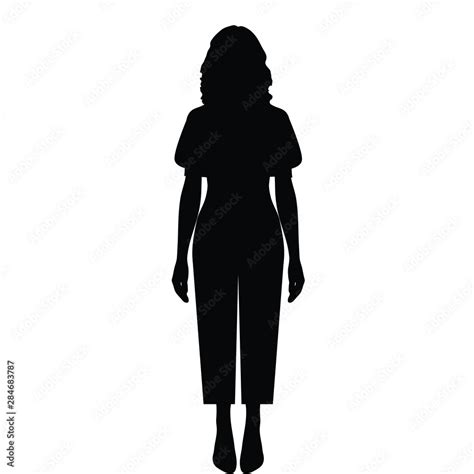 Woman Silhouette Girl Silhouette In Suit Business Woman Icon Stock