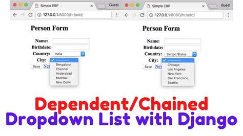 how to implement dependent chained dropdown list with django