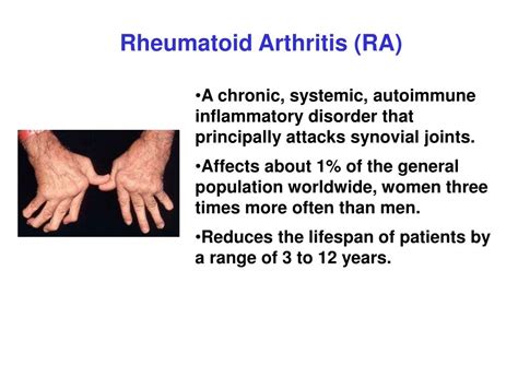 Ppt Rheumatoid Arthritis Ra Powerpoint Presentation Free Download