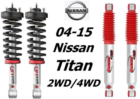 Rancho Front Quicklift Struts Rs9000xl Rear Shocks For 04 15 Nissan