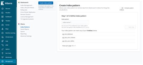 how to analyze managed postgresql database statistics using the elastic