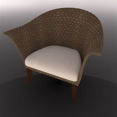 3d Model Rattan Chair