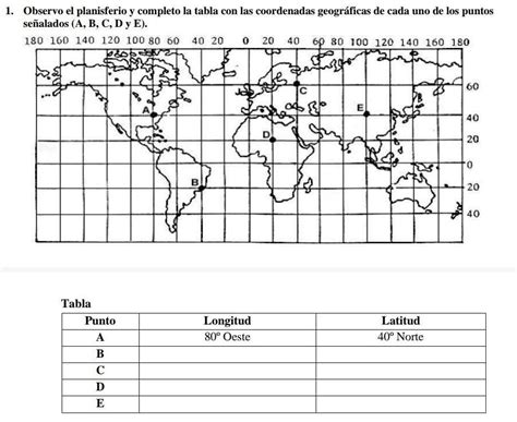 Planisferio Con Coordenadas Geograficas Para Imprimir Buscar Con Images