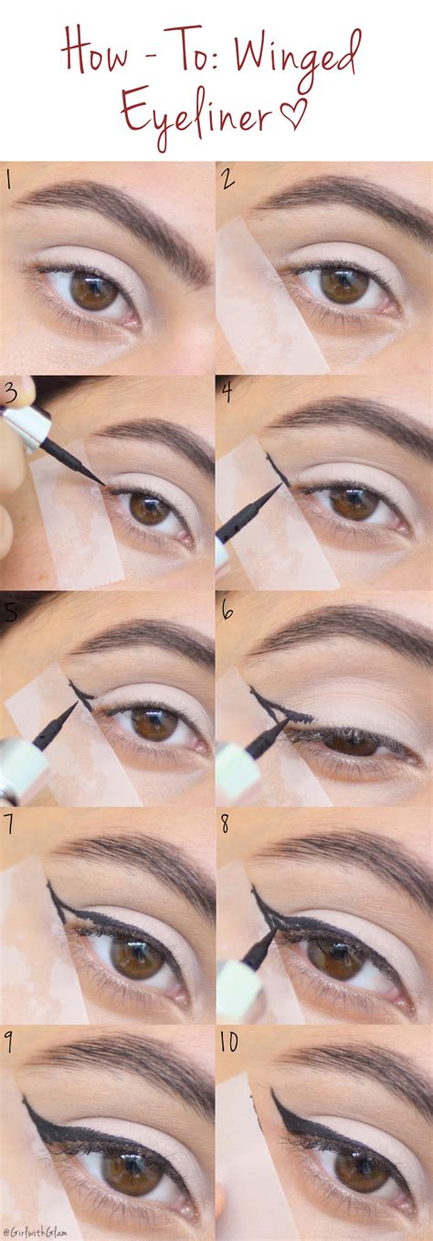Winged Eyeliner Step By Step
