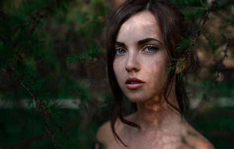 Wallpaper Women Looking At Viewer Blue Eyes Model 1332x850