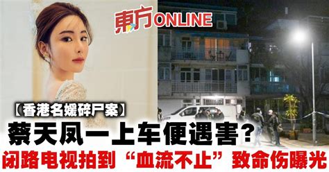 【香港名媛碎尸案】蔡天凤一上车便遇害？ 闭路电视拍到“血流不止”致命伤曝光