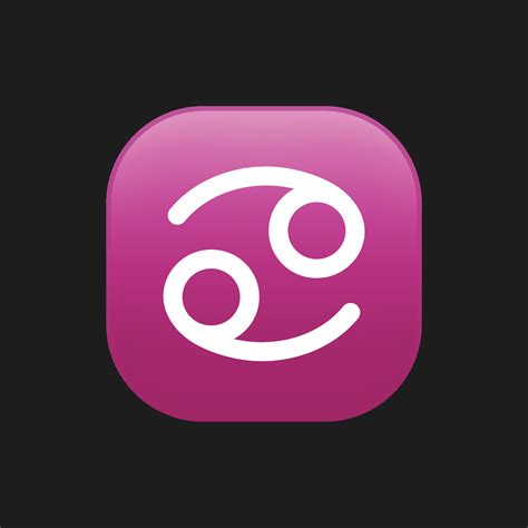 Cancer Astrological Sign Emoji Icon In The Zodiac 49295447 Vector Art