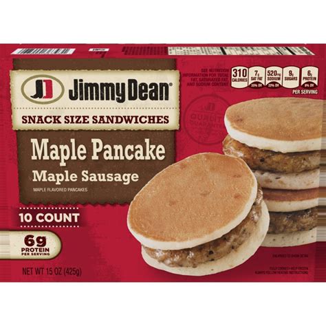 Jimmy Dean® Snack Size Maple Pancake And Sausage Sandwiches Frozen