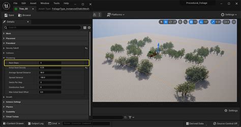 procedural foliage tool in unreal engine unreal engine 5 1 documentation