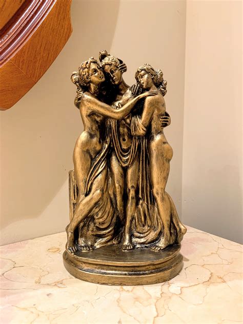 Nude Women Statue And Statuette Nude Women Figurine The Three Etsy