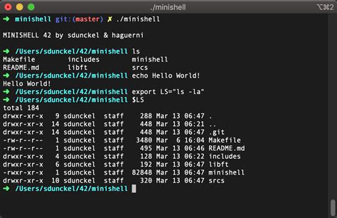 github solaldunckel minishell 42 recreate a simple shell