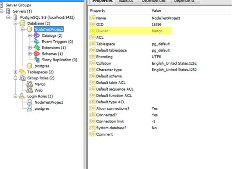 postgresql connecting to postgres database with node js