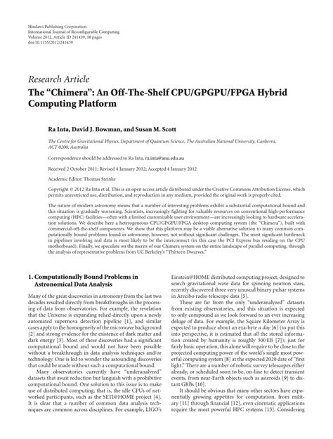 pdf the chimera an off the shelf cpu gpgpu fpga hybrid computing