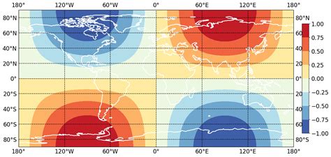 python contour plot on a world map centered at the