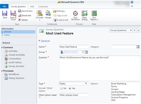 create survey questions clickdimensions support