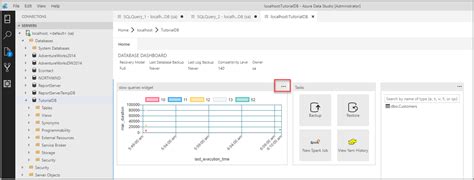 enable the five slowest queries sample widget azure data