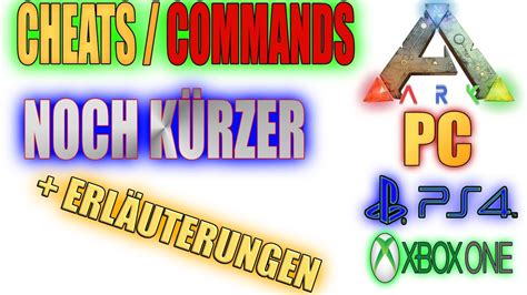 ark ps4 xbox pc 🇩🇪 cheats commands noch kÜrzer alle cheats