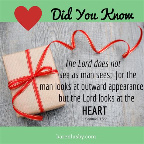 1 Samuel 16 7 The Lord Looks At The Heart 1 Samuel 16 7