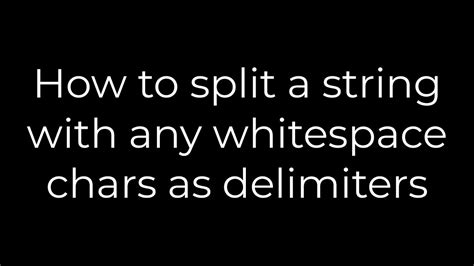 java how to split a string with any whitespace chars as delimiters