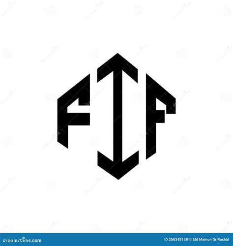 Fif Letter Logo Design With Polygon Shape Fif Polygon And Cube Shape