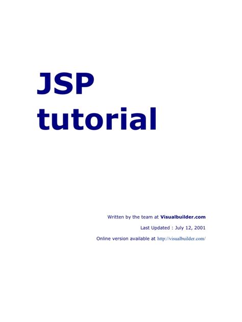 jsp tutorial java server pages java servlet