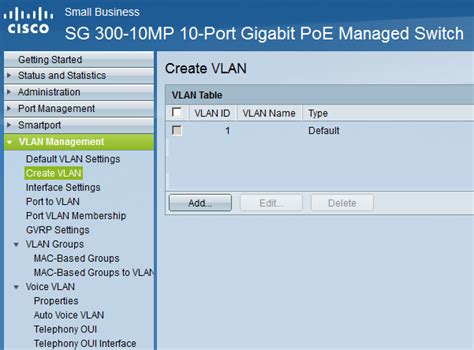 cisco smb switch vlan configuration