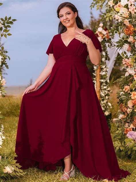 Plus Size Bridesmaid Dresses Curvy Wedding Guest Gowns Bridalvenus