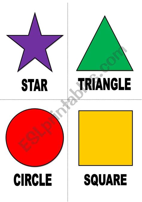 Shapes Flash Cards Printable