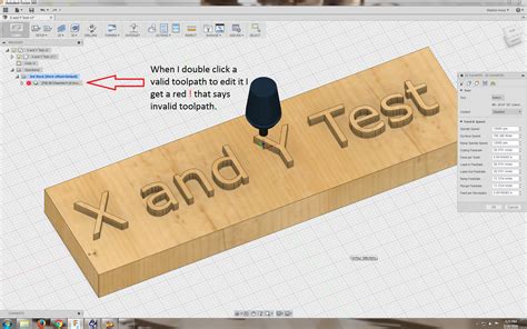 invalid toolpath warning after double clicking valid toolpath