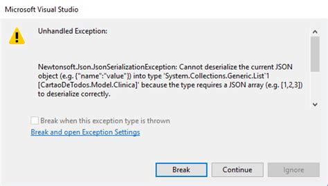 c newtonsoft json jsonserializationexception cannot deserialize the