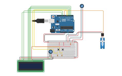 circuit design control de servomotor tinkercad