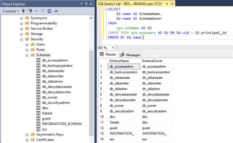 schemas in sql server ms sql server zero to hero query master part
