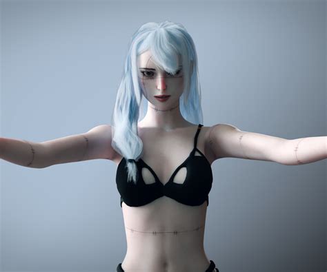 Artstation Mahito Girl Game Ready Modular Character Jujutsu Kaisen