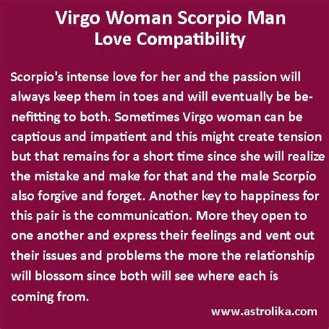 Virgo Woman And Scorpio Man Love Compatibility Sagittarius Man In