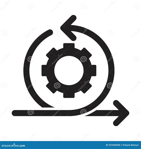 Diseño De Vectores De Iconos De Proceso ágil Engranaje De Concepto Y