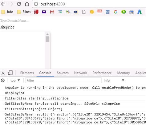 angular 2 material autocomplete component does not show the items