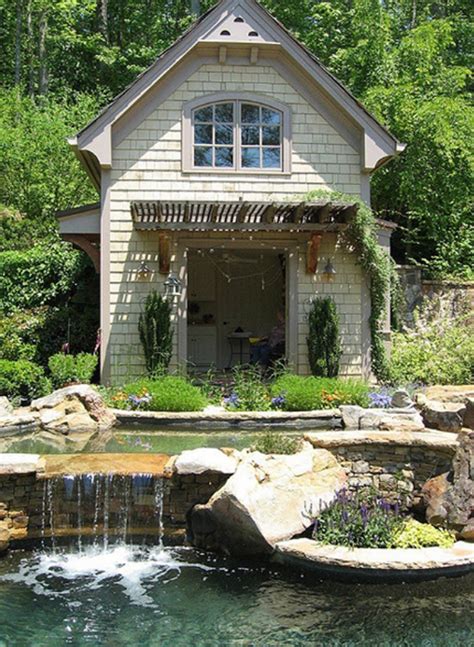 35 Dreamy Garden With Backyard Waterfall Ideas Homemydesign