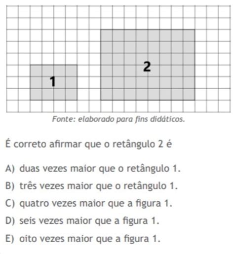 Observe Os Retângulos 1 E 2 Construídos Na Malha Quadriculada à Seguir